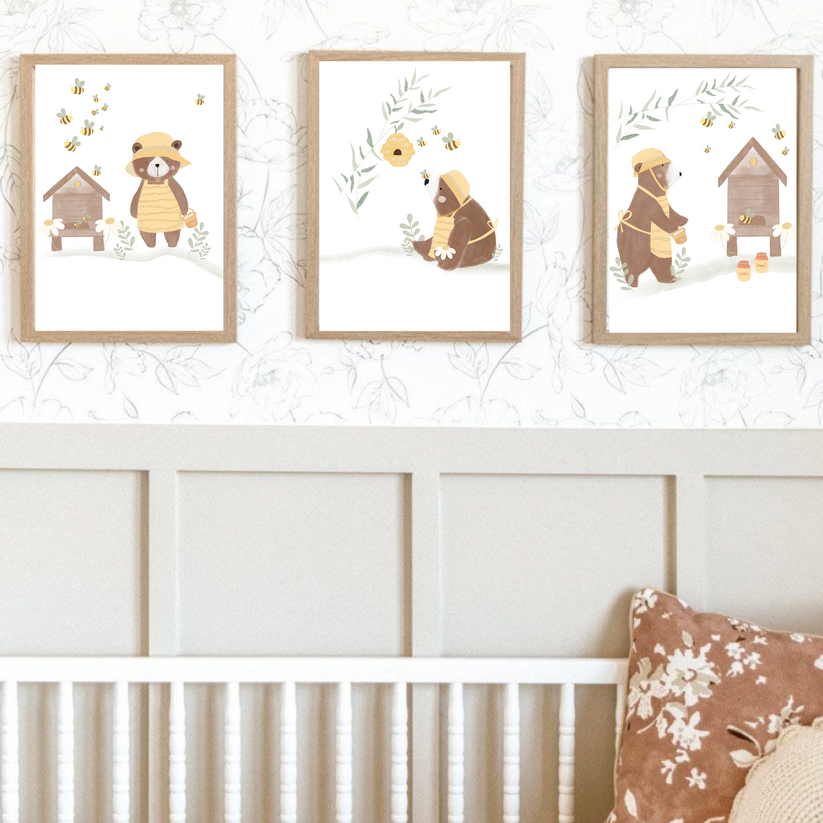 Lámina oso y miel – Keiki Tienda